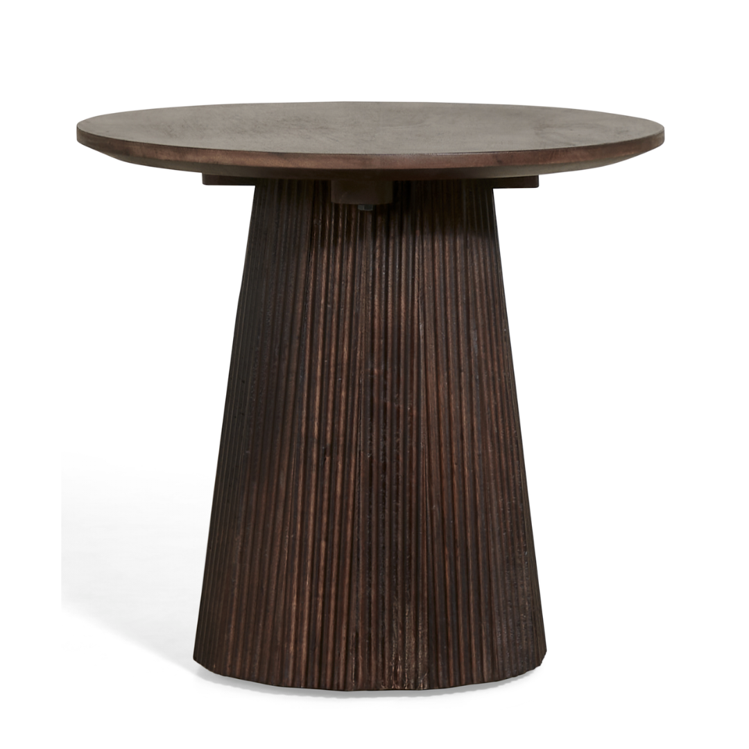 Masa de cafea maro inchis din lemn Ø50 Mocha - Inova Interiors