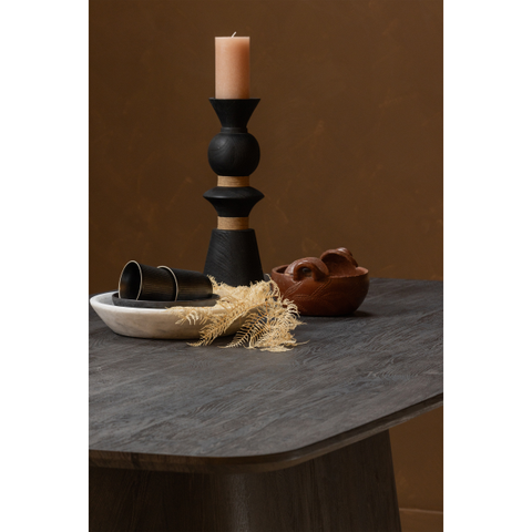 Masa dining maro inchis din MDF Louise