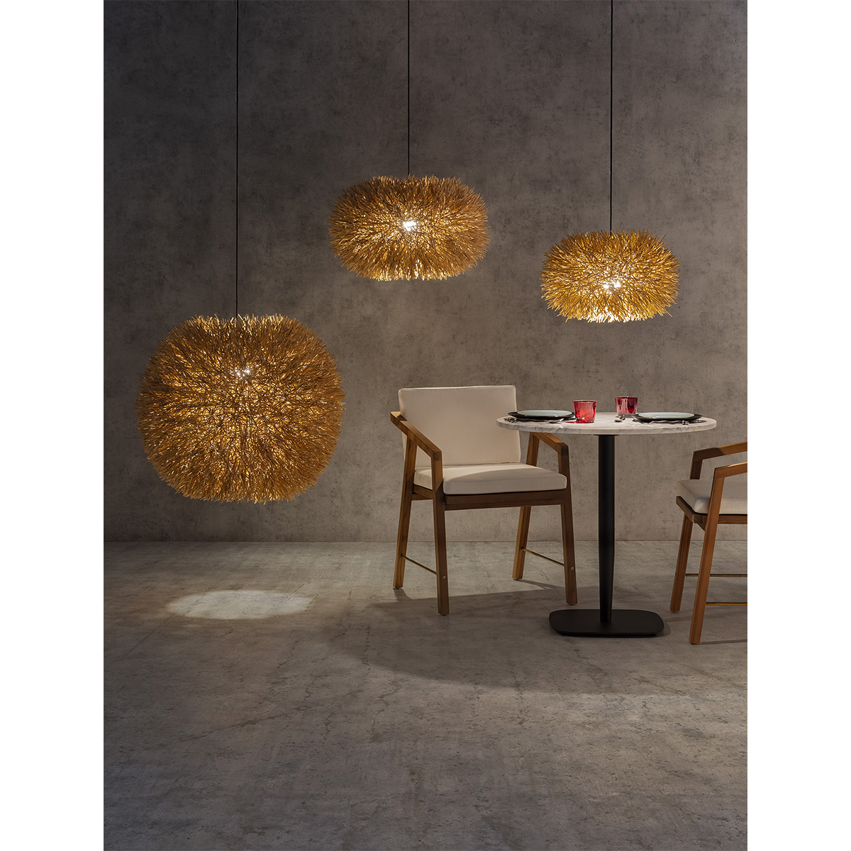 Lustra bej natur din ratan Silence Globe - Mobilier, Iluminat ...