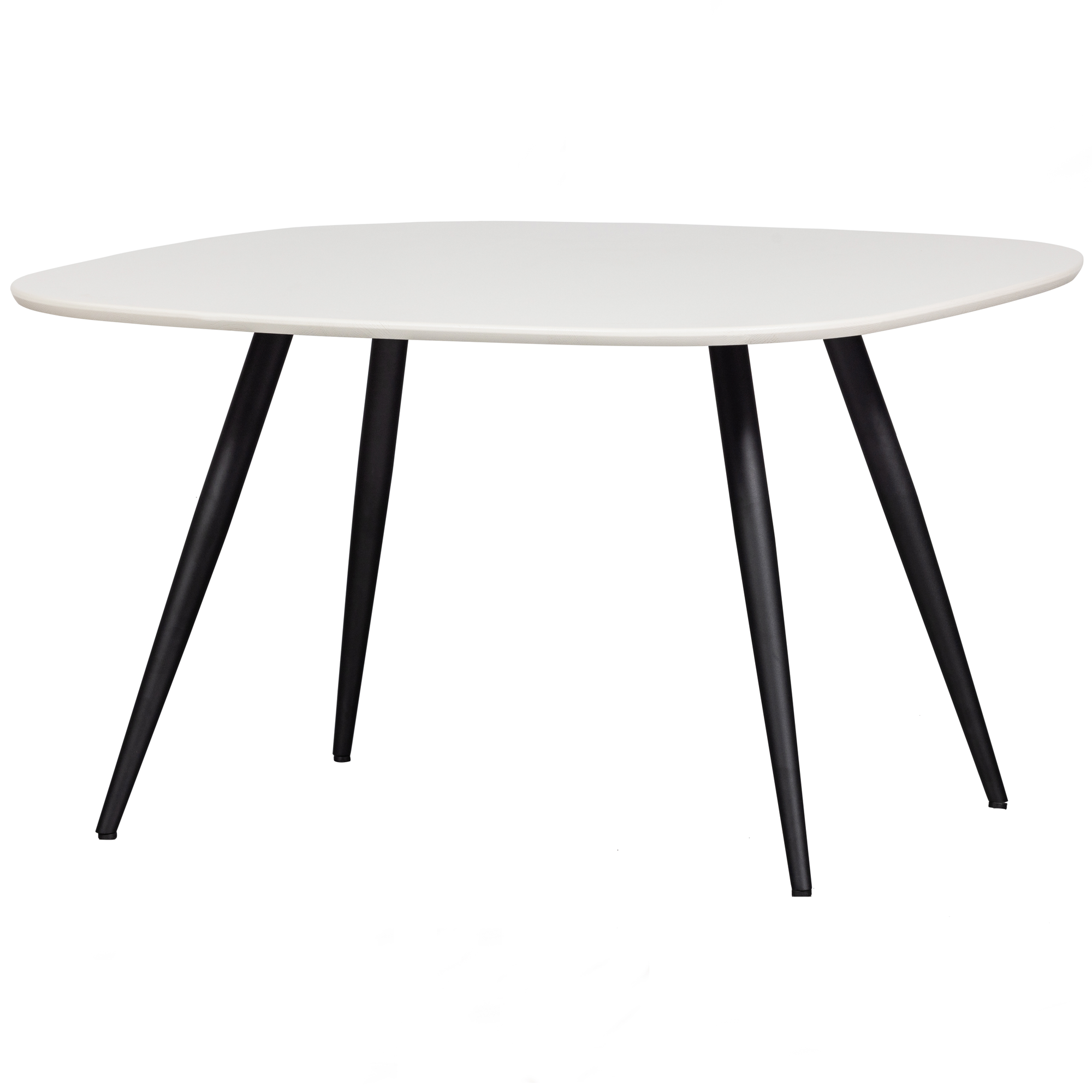 Masa dining alb/negru din lemn si metal 130x130 Tablo - Mobilier ...