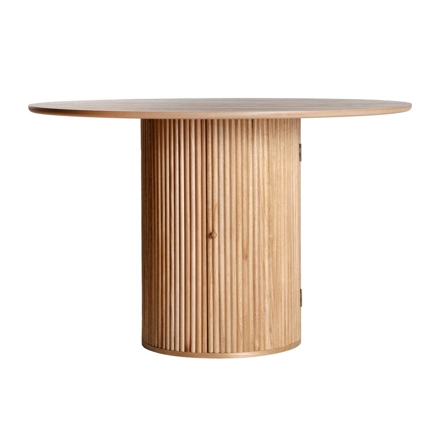Masa dining rotunda bej natur din lemn Ø120 Skagen