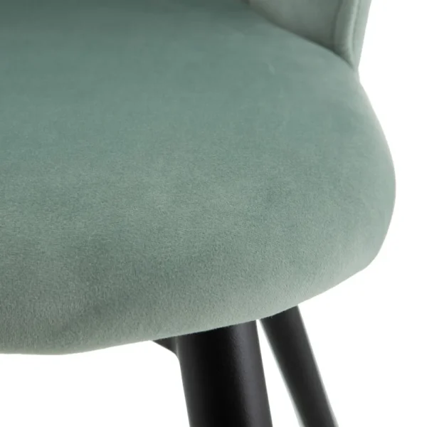 Set 2 scaune dining verde mint din catifea Trevor