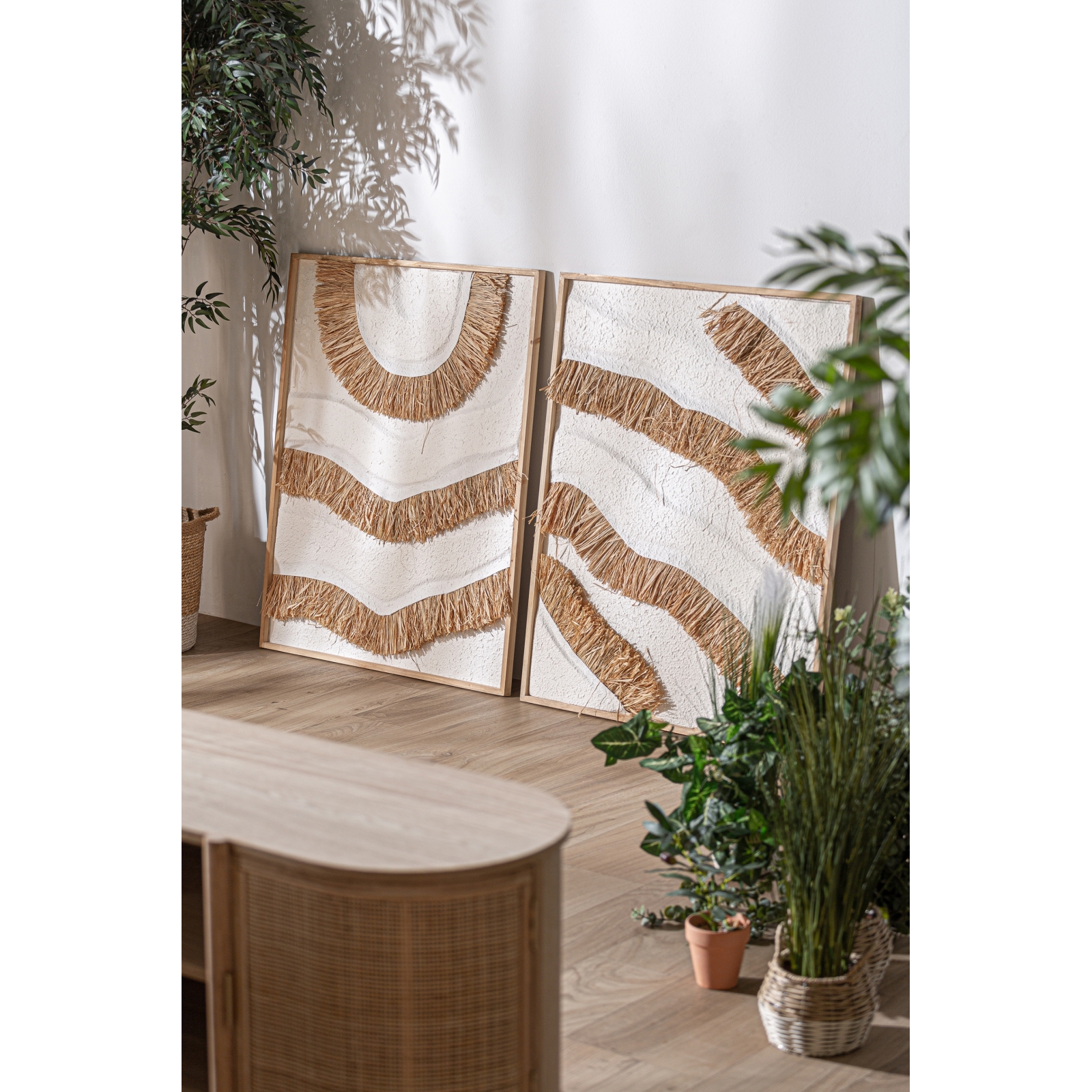 Tablou alb/maro din hartie macheta si lemn Nasir II - Mobilier ...